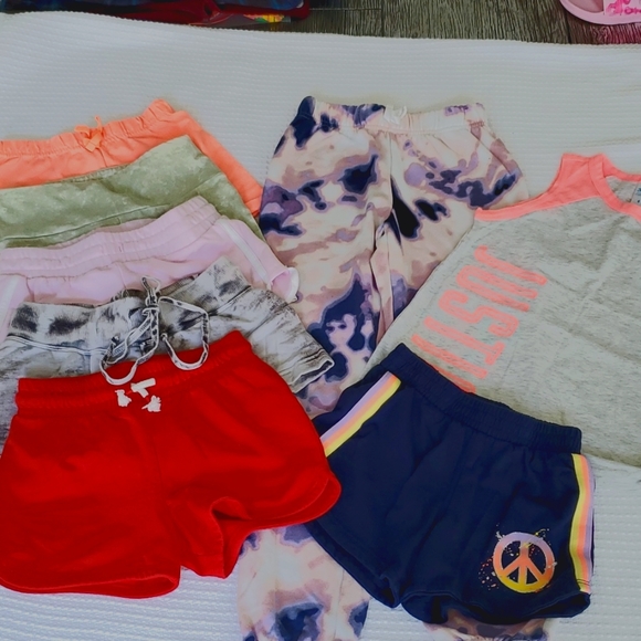 Bottoms | Girls Size 8 Bundle Assorted Shorts Justice Tank Top And ...